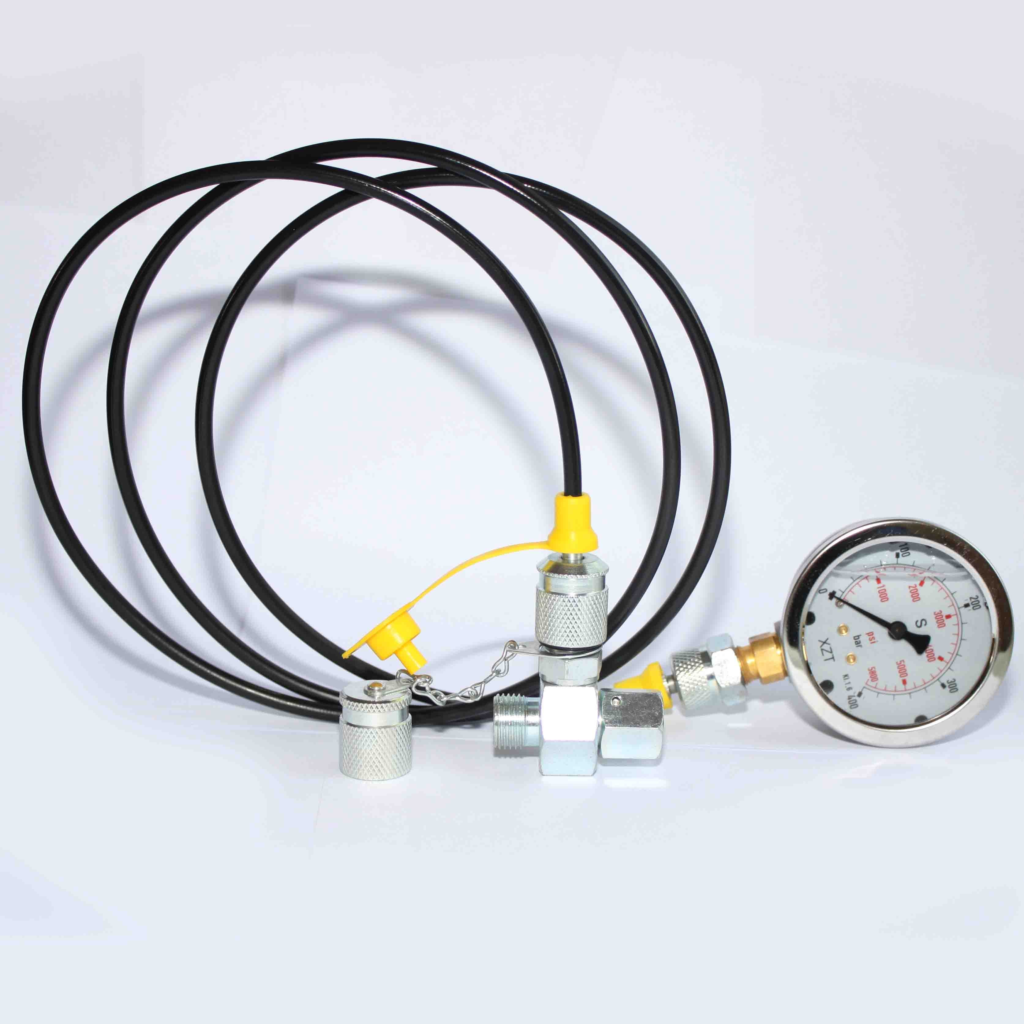 XZT M16*2-BSP1/4" female 600BAR/9000PSI Hydraulic pressure Test hose t ...