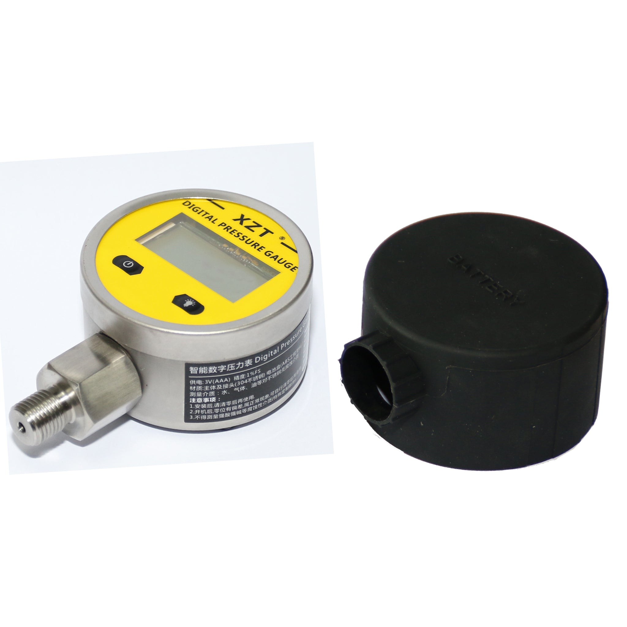 XZT 2.5" 250BAR/3600 PSI Digital Hydraulic Pressure Gauge with Protect ...